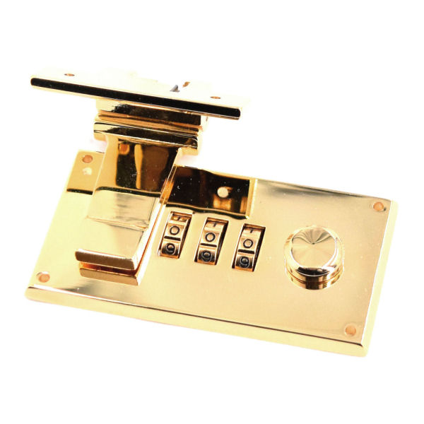 PREMIUM-Zahlenschloss 59x30mm | vergoldet 24 kt | EV-ZKSL1-go